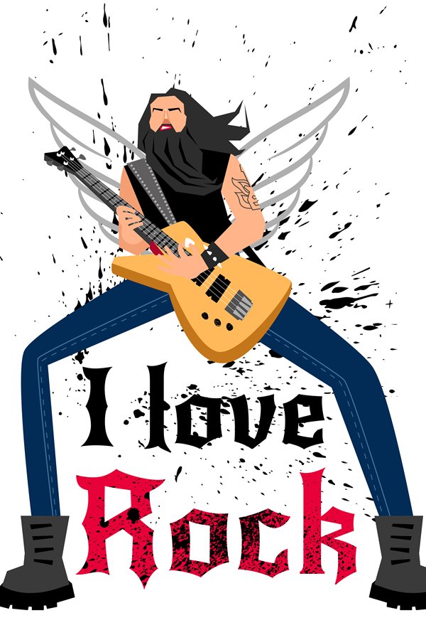 Singer with electric guitar
