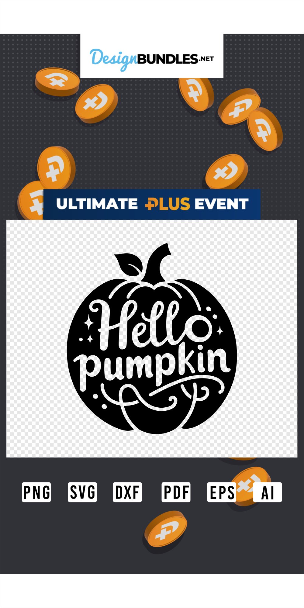 Fall Round Sign SVG | Hello Pumpkin SVG