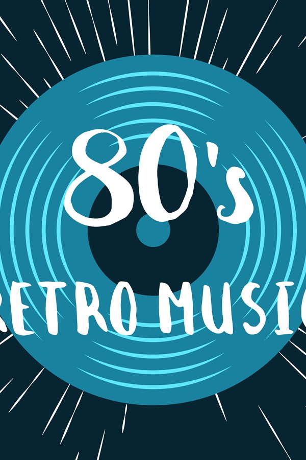 Vector 80s retro music vinyl record illustration