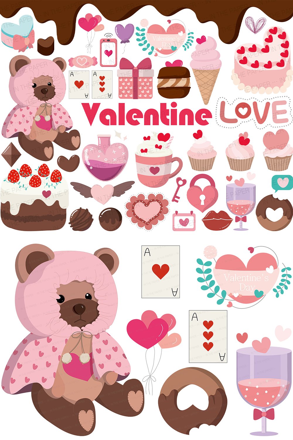 VALENTINES DAY | Chocolate | Teddy Bear | Gift | SVG | PNG