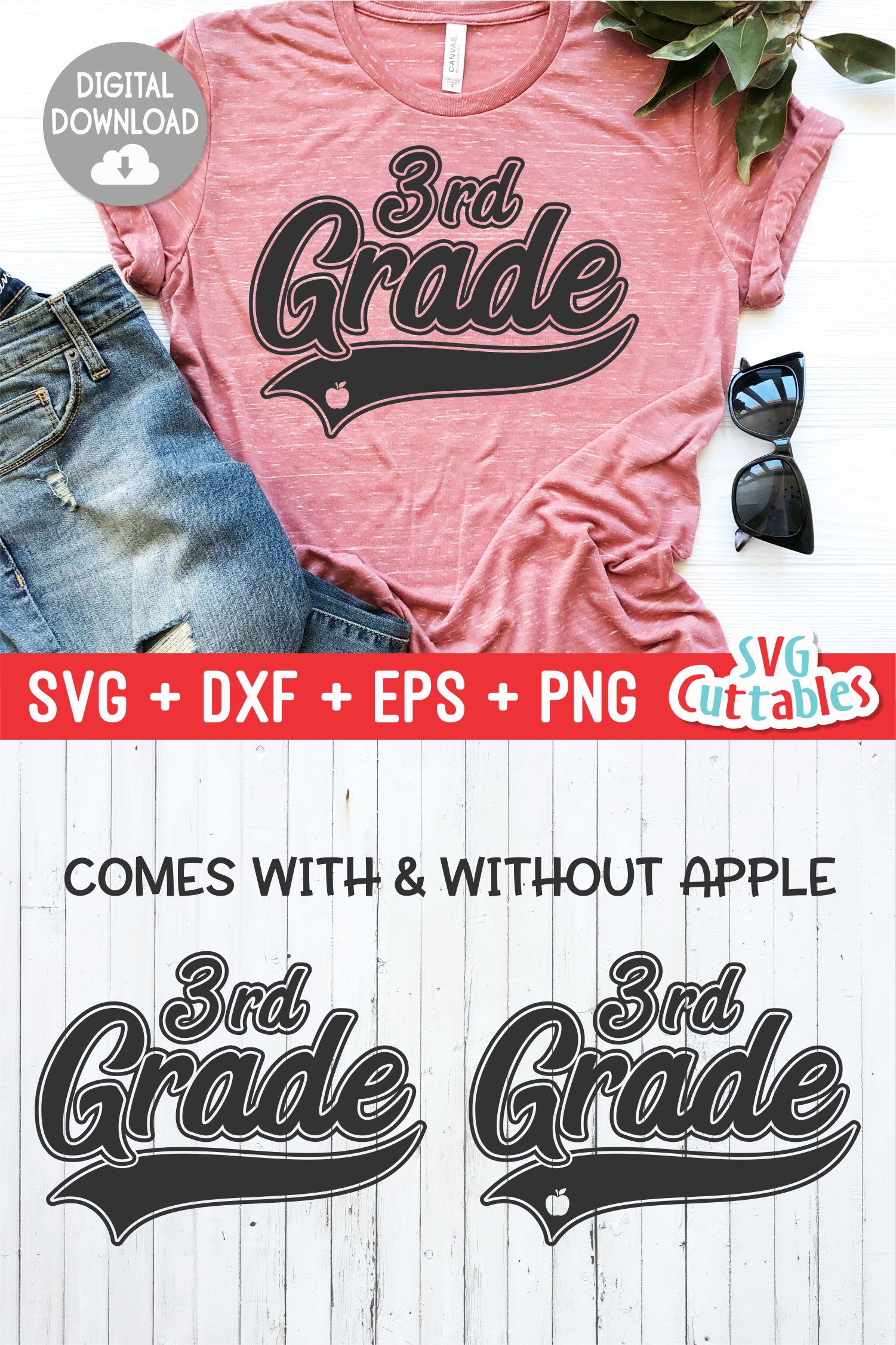 Third Grade | Teacher Cut File | Shirt Design