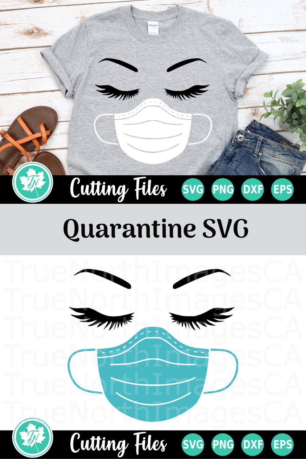 Mask Lashes Brows - A Nurse SVG Cut File