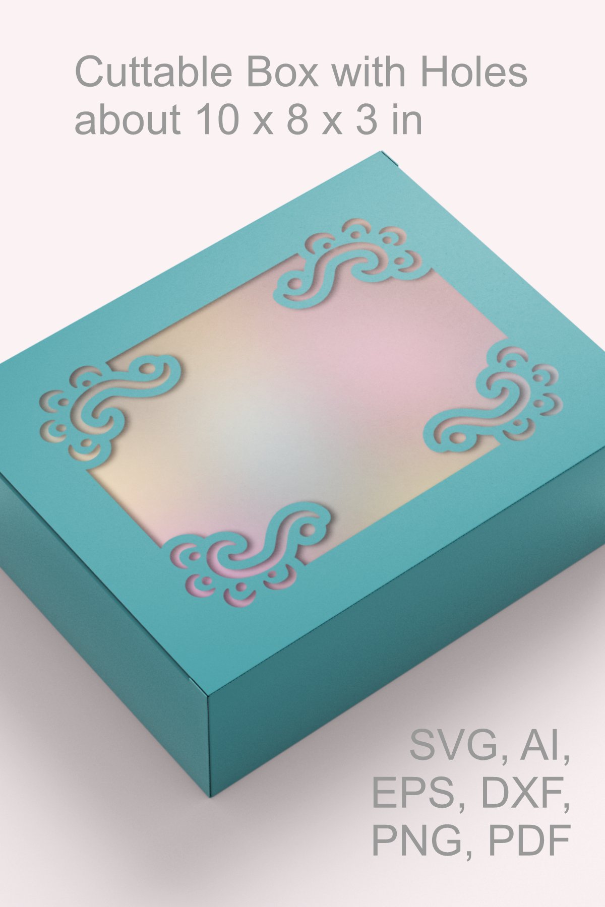 Frilly Window Rectangular Gift Box Template