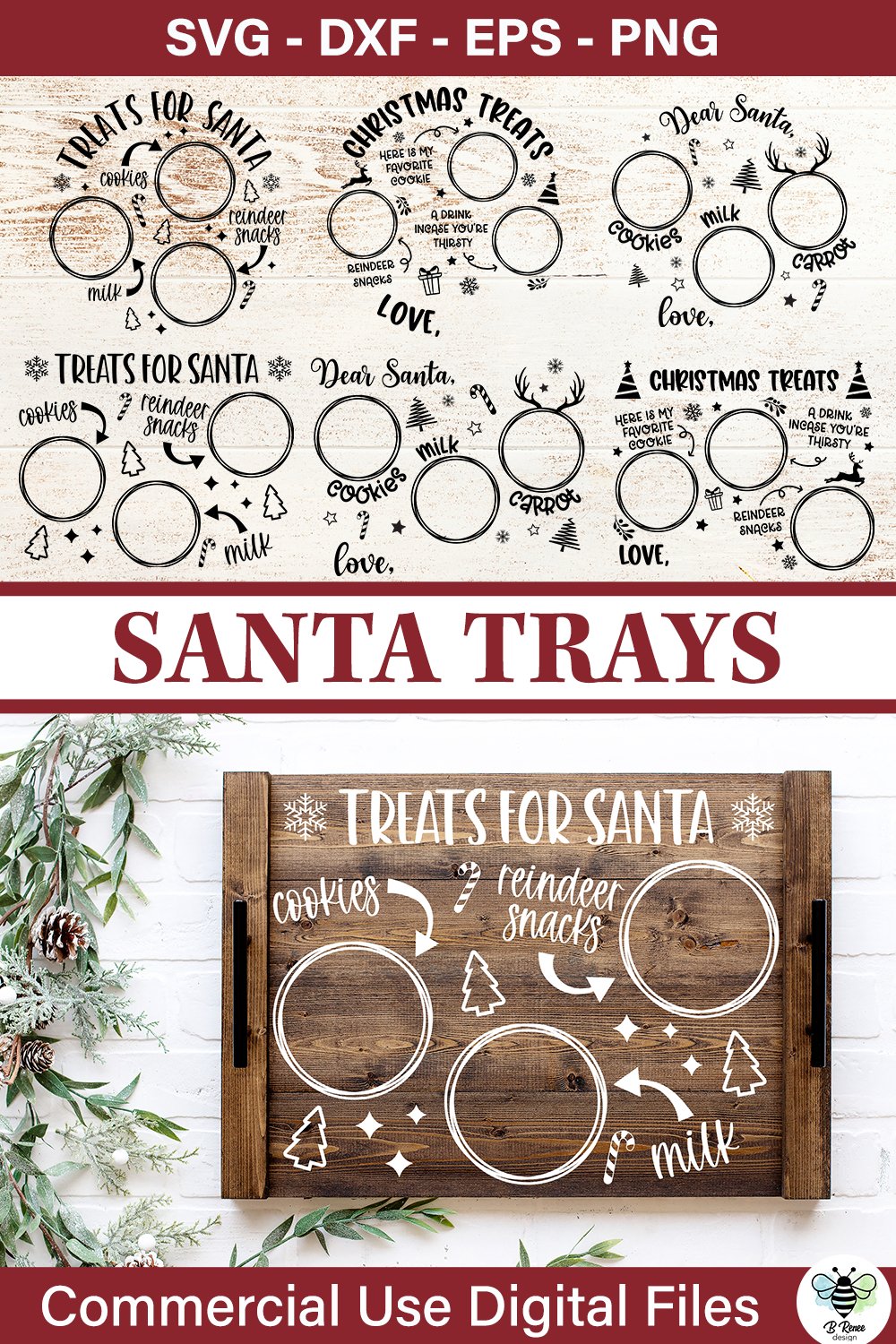 Santa Tray SVG Bundle