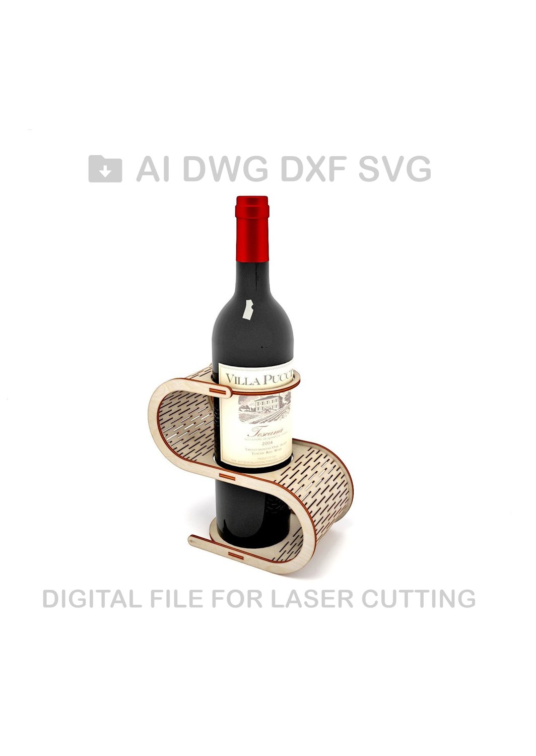 Wine box vector for CNC svg vector file, vector (2039434)