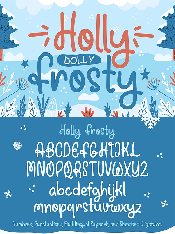 Holly Frosty - Joyful Display Font