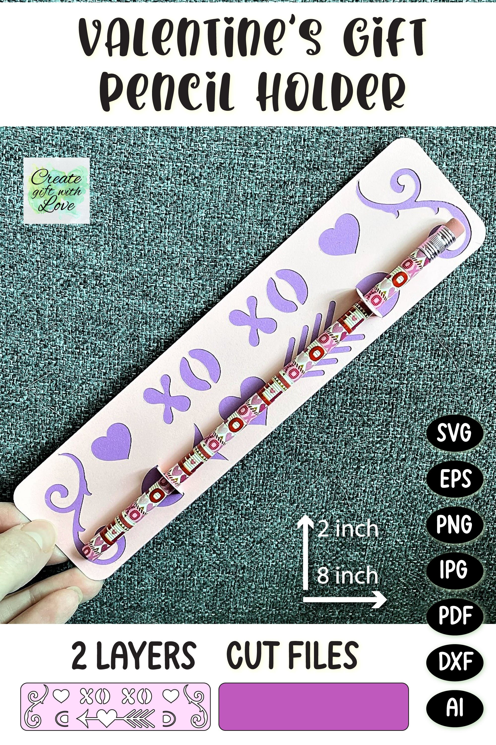 Pencil Holder | Valentine Gift | Classroom Exchange Cards