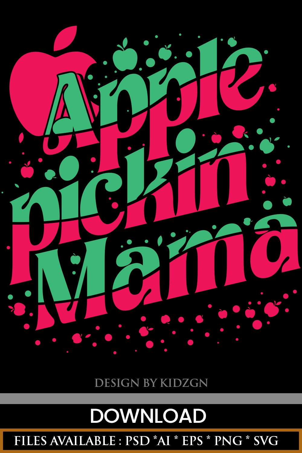 Apple pickin mama | Apple harvest | Mom vector design