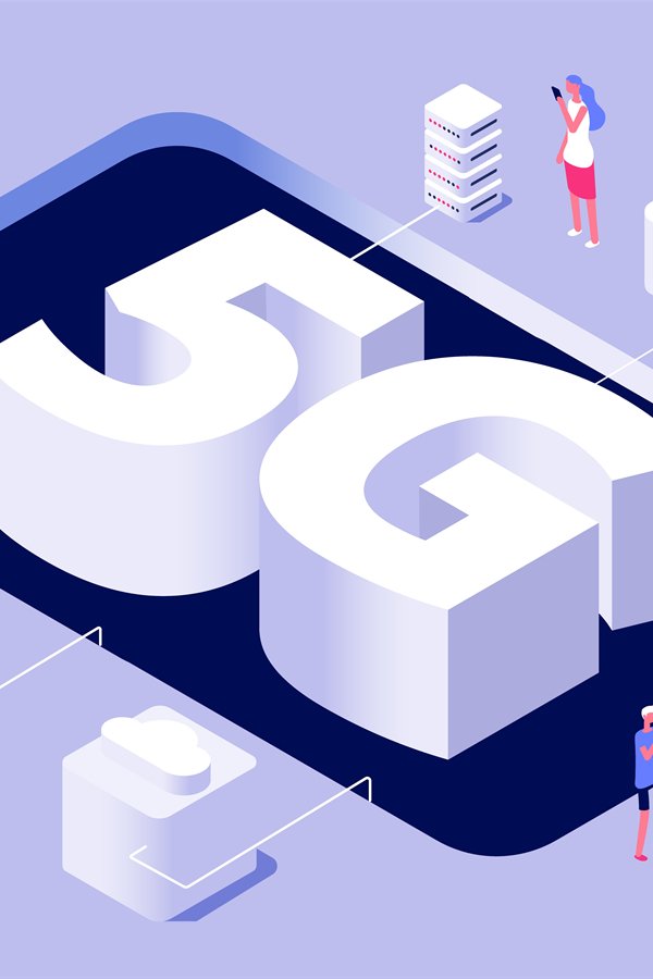 5G concept. Vector 5g wireless technology illustration with