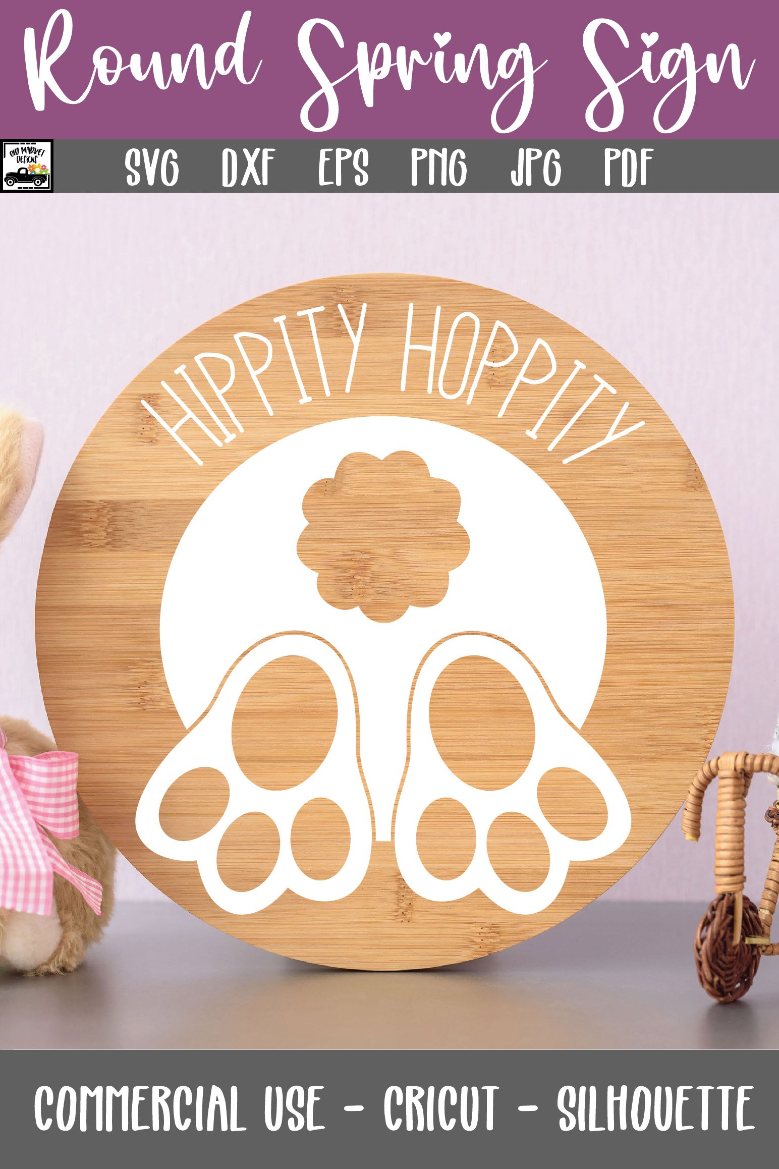 Hippity Hoppity SVG File | Round Door Sign SVG File