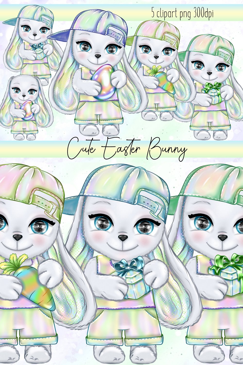 Cute Baby Bunny Clipart / Easter Bunny Boy Bundle