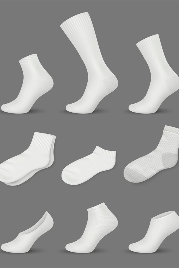 White socks. Collection of fashioned modern clothes for men