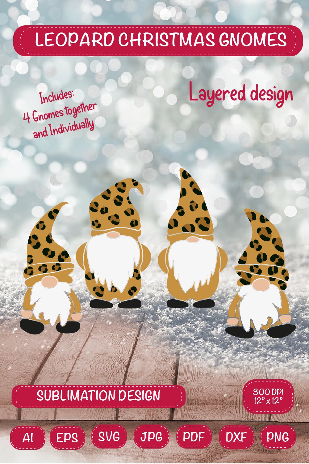 Gnome SVG. Leopard Gnomes.