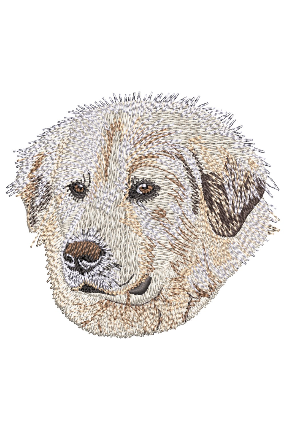 Great Pyrenees Machine Embroidery Design, Mountain Dog