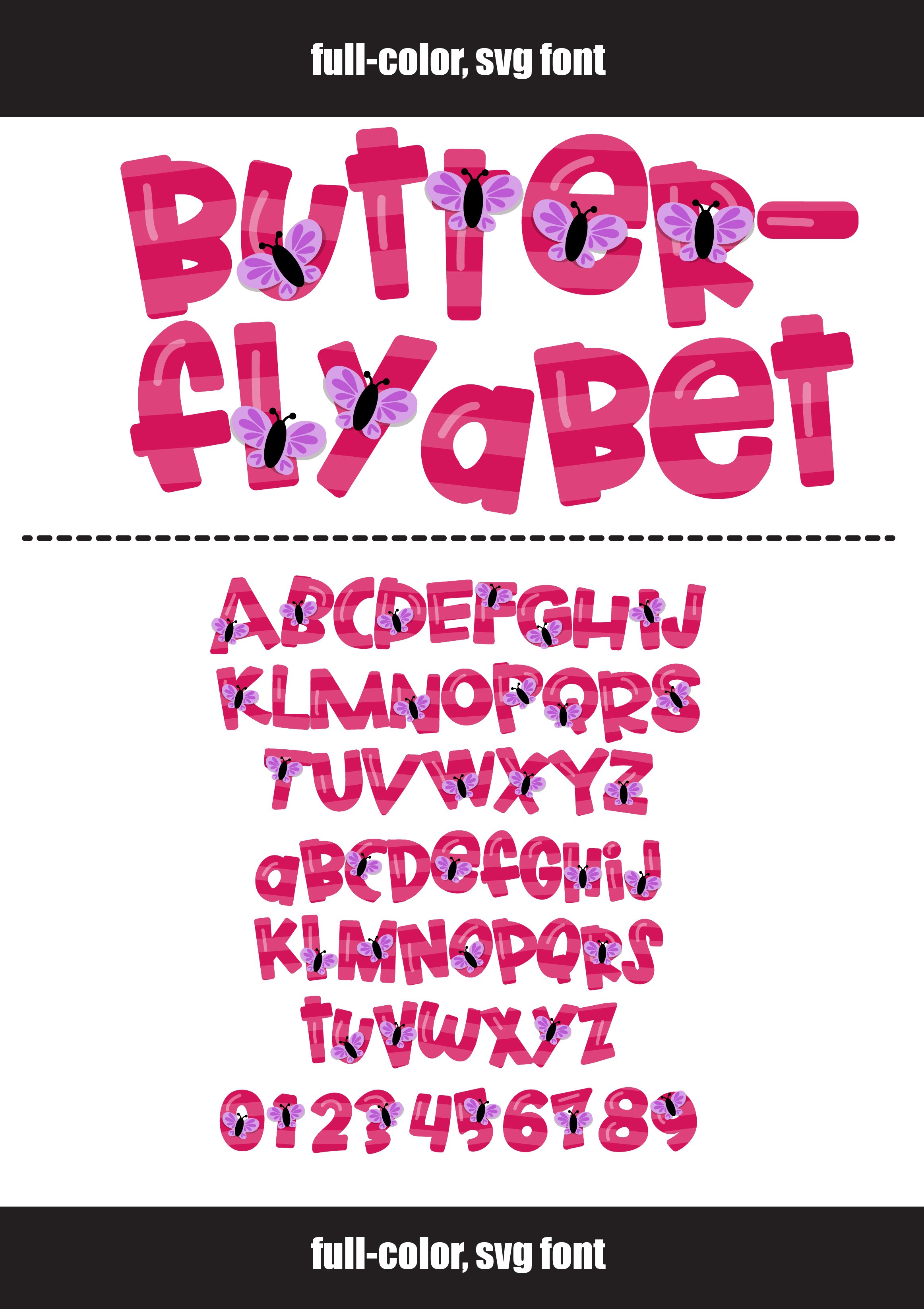 Green Full Color SVG Font Great for Spring or Easter