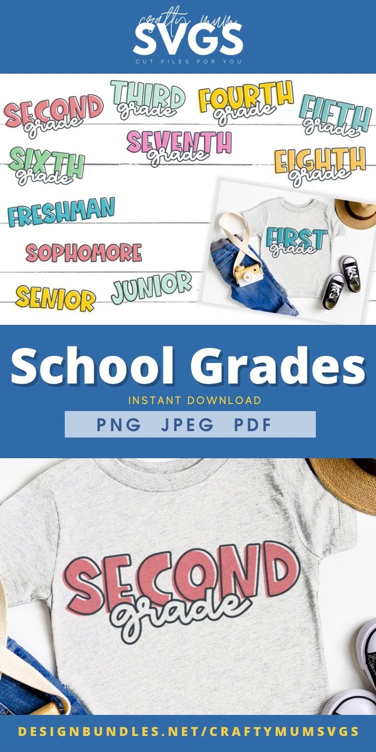 School Grades SVG Bundle | School Tshirt Designs
