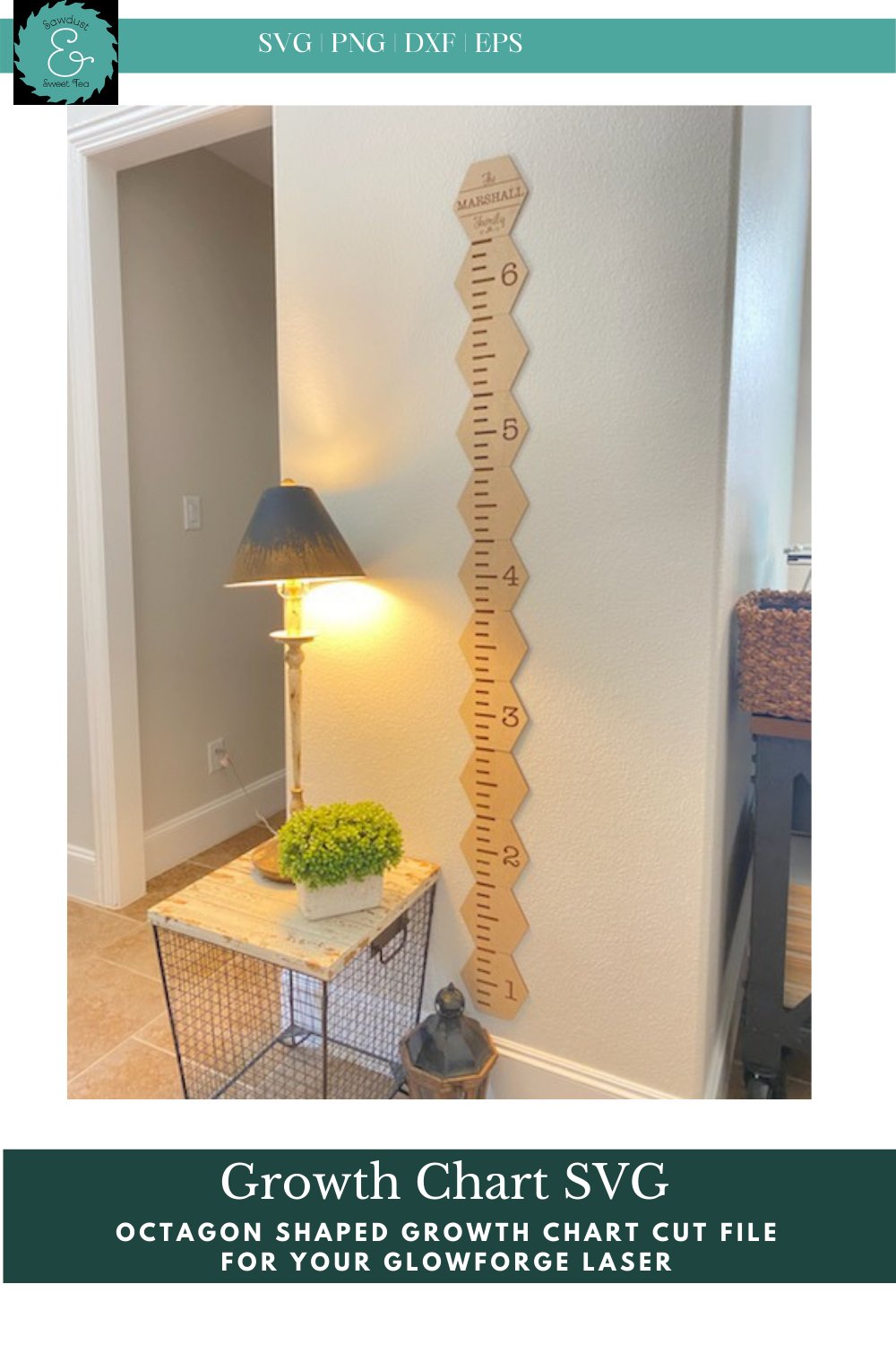 Kids Growth Chart Ruler Laser SVG