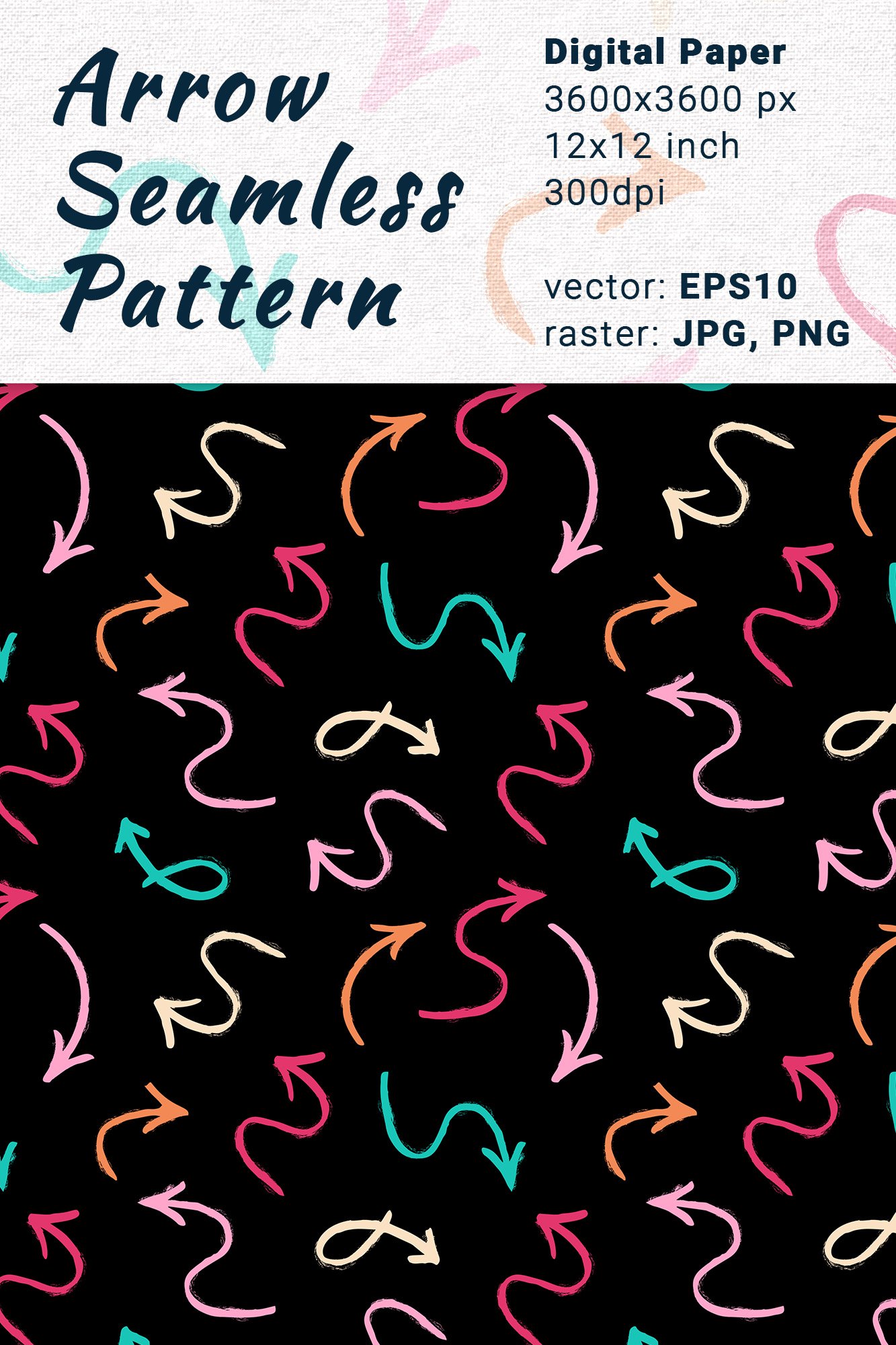 Arrows Digital Paper, Hand Drawn Arrow Seamless (787242)