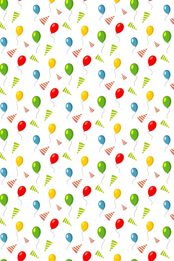 Birthday seamless pattern - colorful balloons seamles backgr