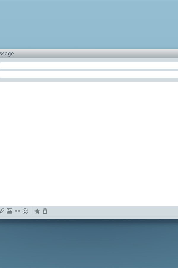 Email message interface with send form vector template