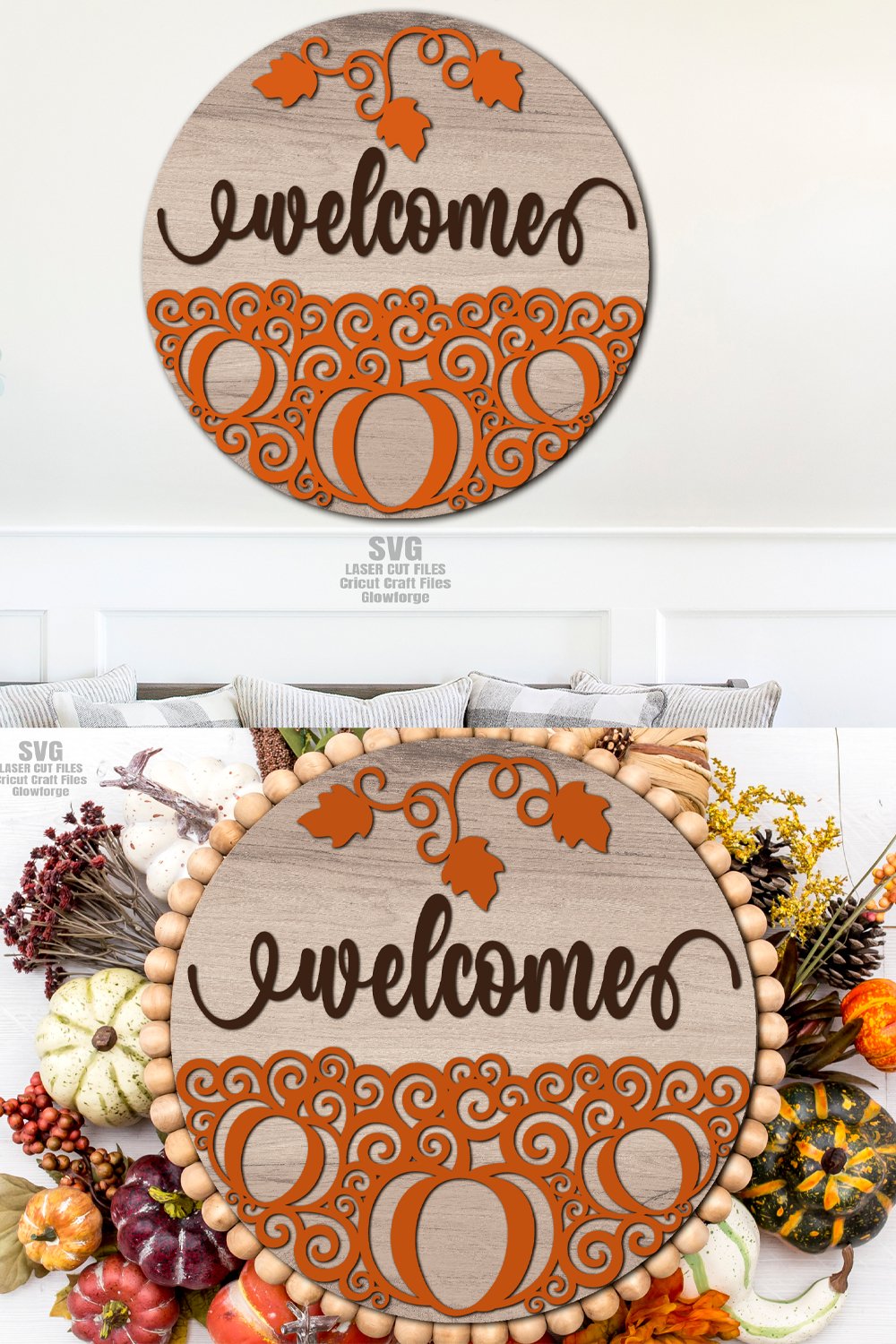 Fall Welcome Sign SVG | Pumpkin SVG Laser Cut Files