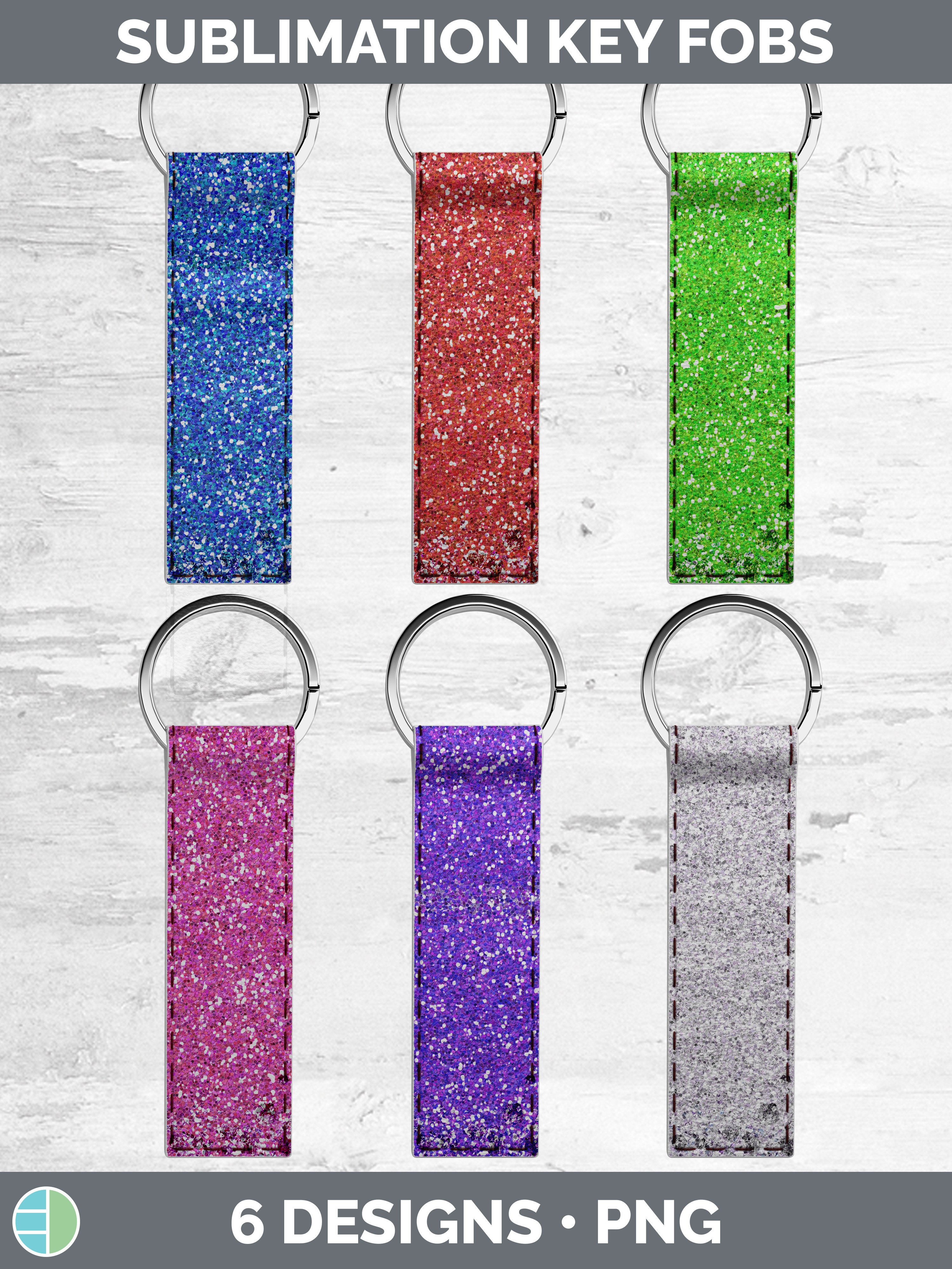 Confetti Glitter Key Fob | Wristlet Sublimation