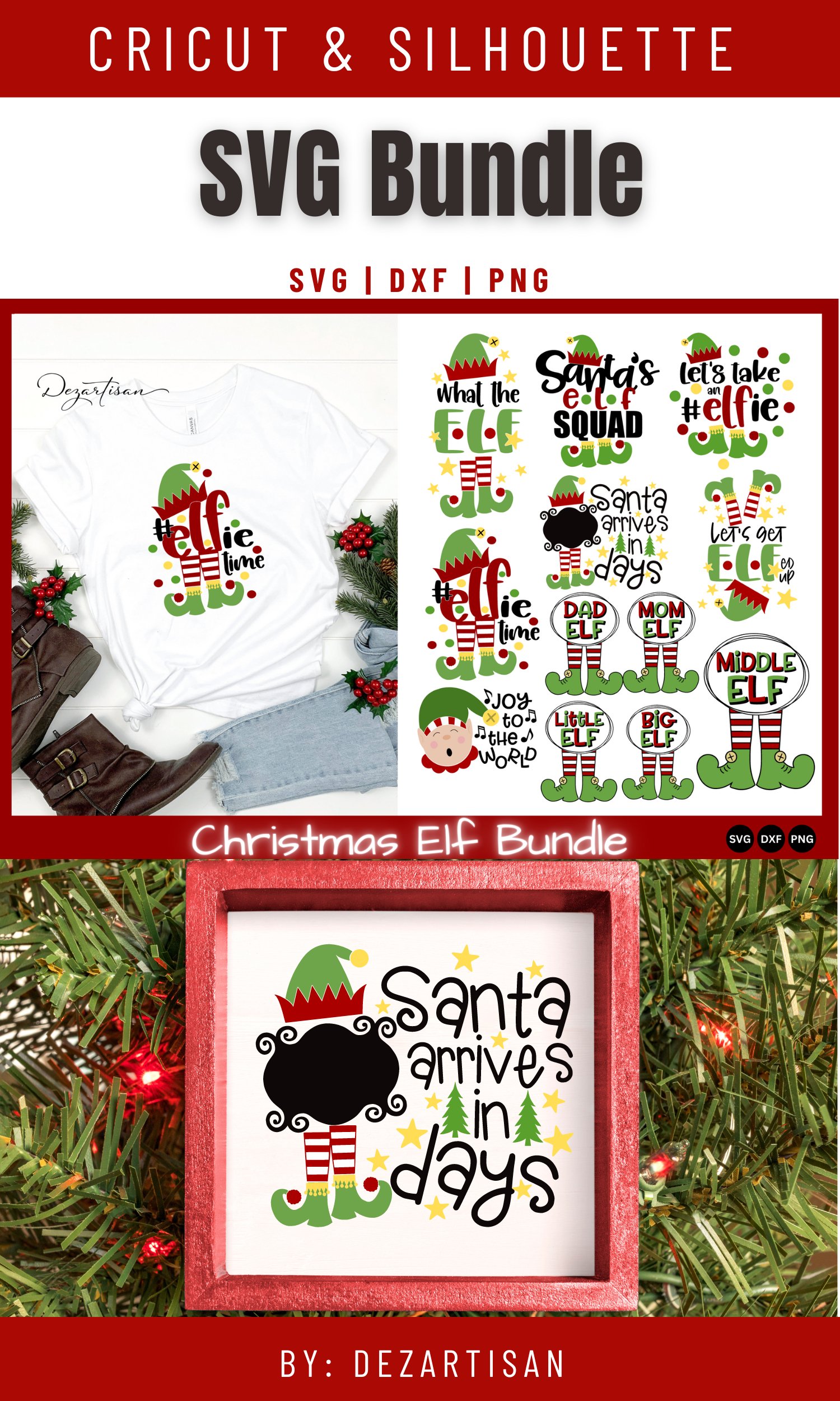 Christmas Elf Family SVG Bundle