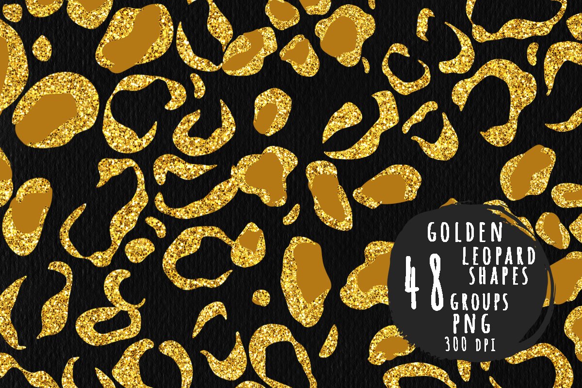 Leopard print golden elements