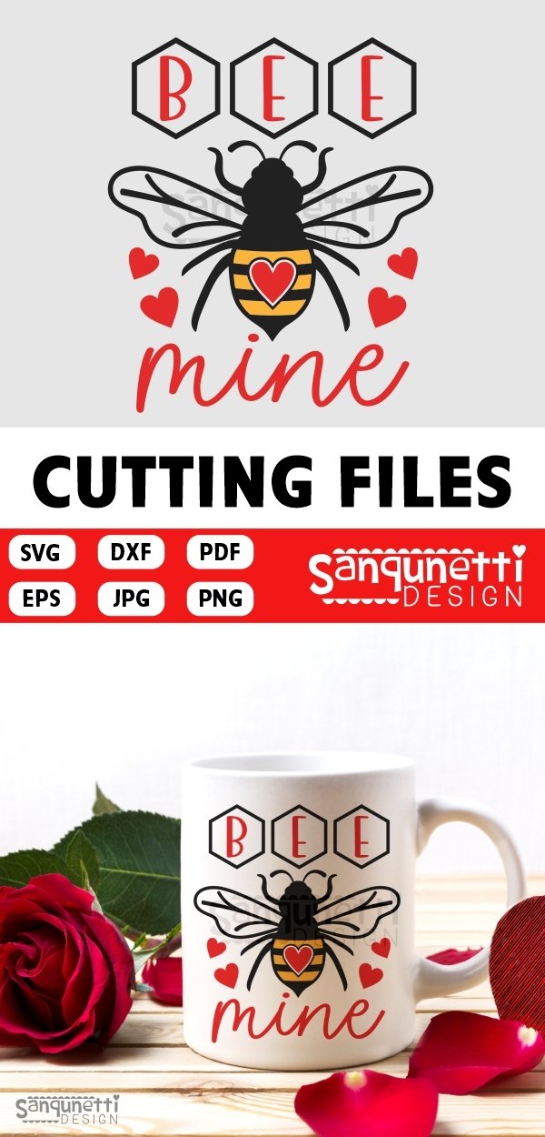 Bee Mine Valentine SVG