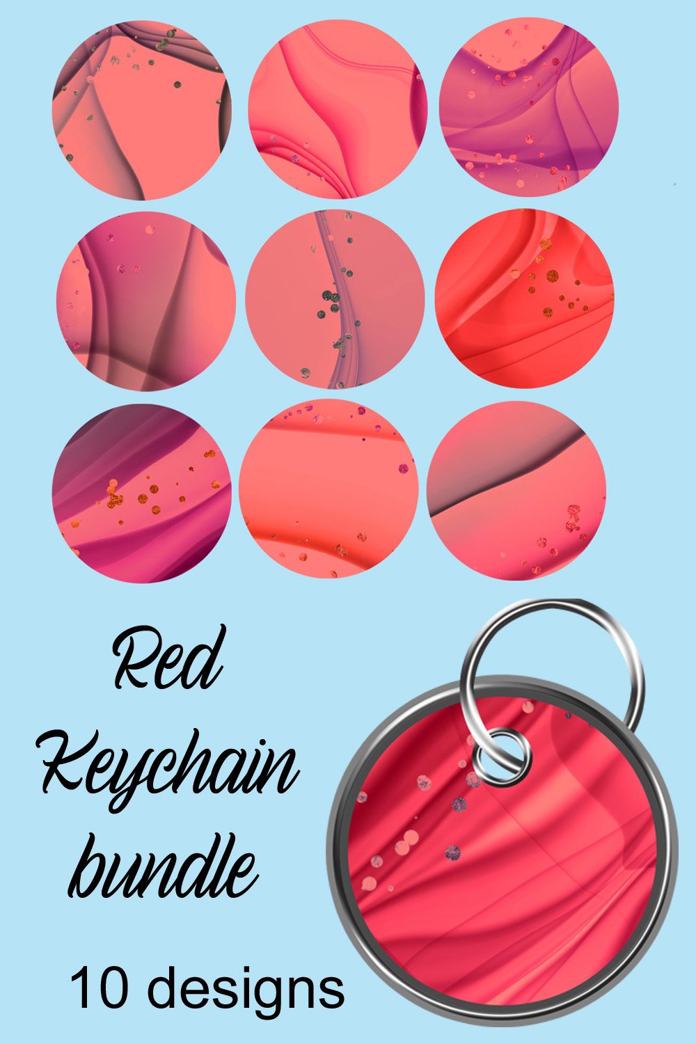 Red keychain bundle