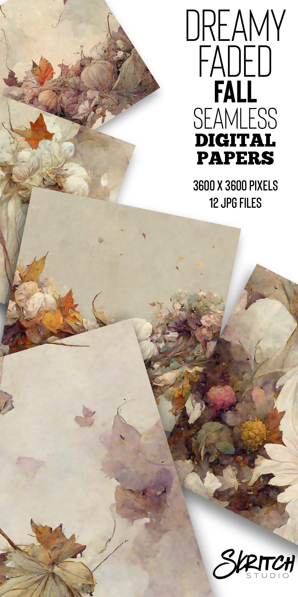 Thanksgiving Backgrounds | Dreamy Faded Fall Vintage Texture