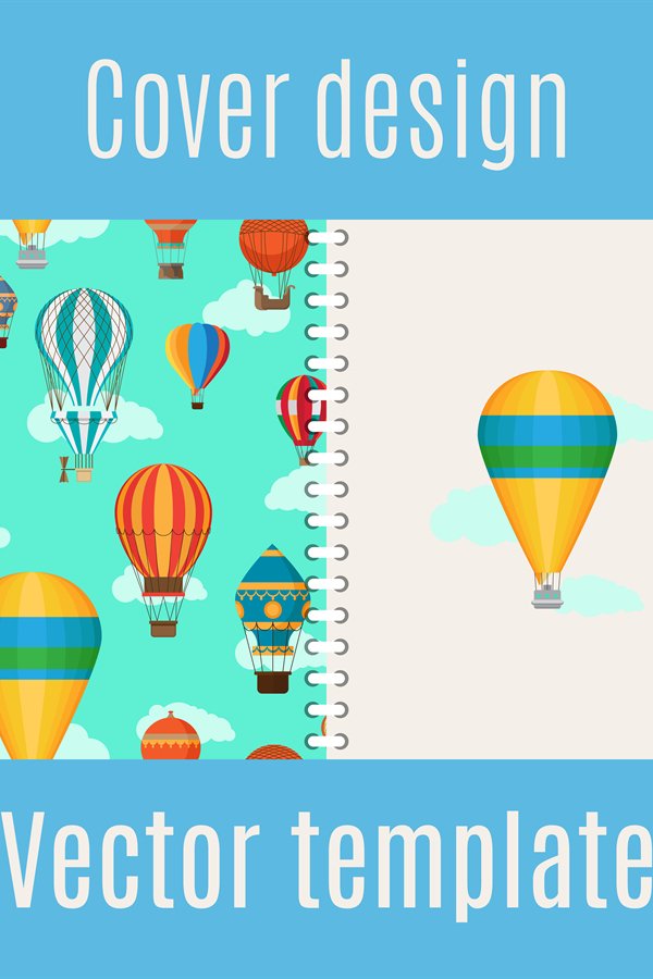 Cover with hot air balloons pattern