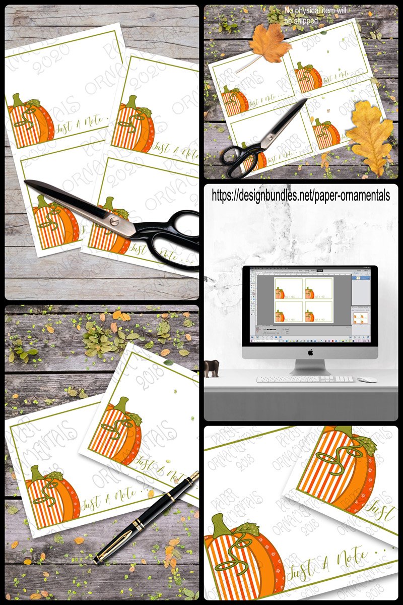 Flat Note Card, Post Card, Pumpkin Patch Prints (386084)