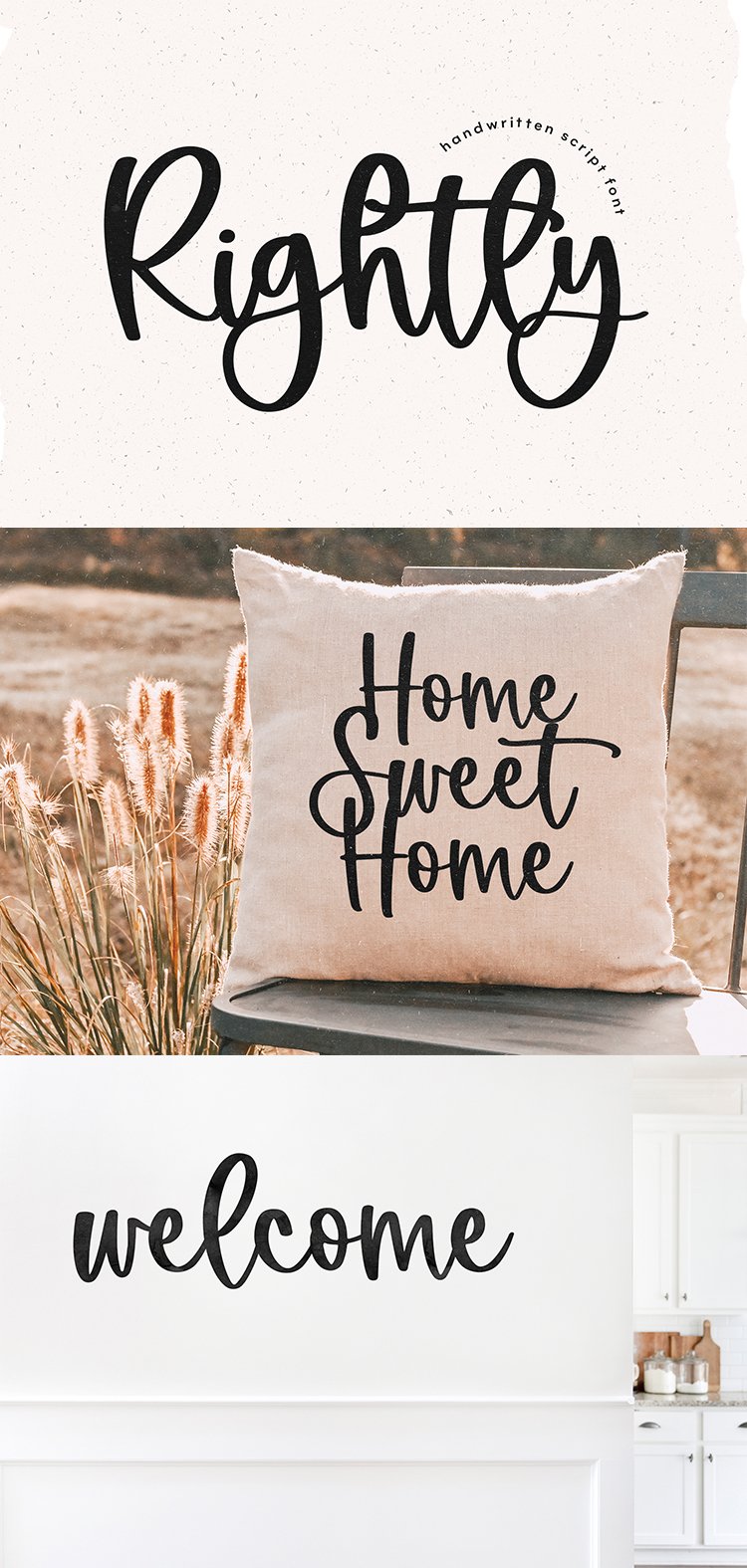 Rightly - A Handwritten Script Font