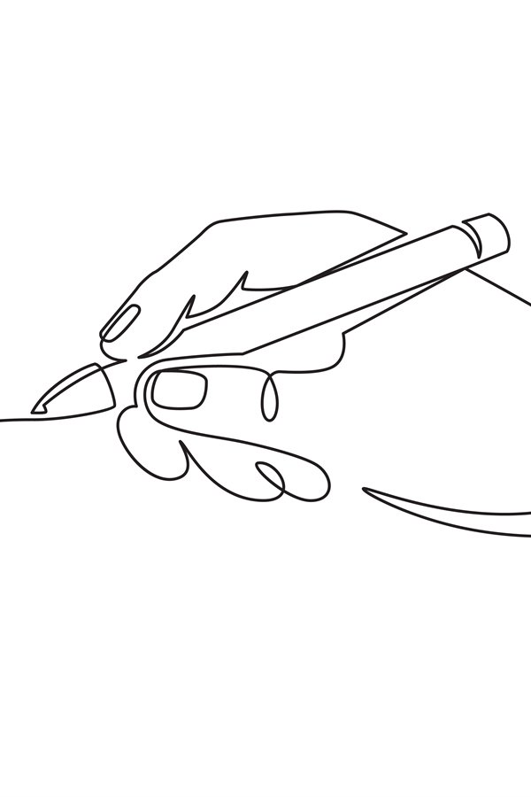 Signature and hand. Document signing, hand with pen signed c