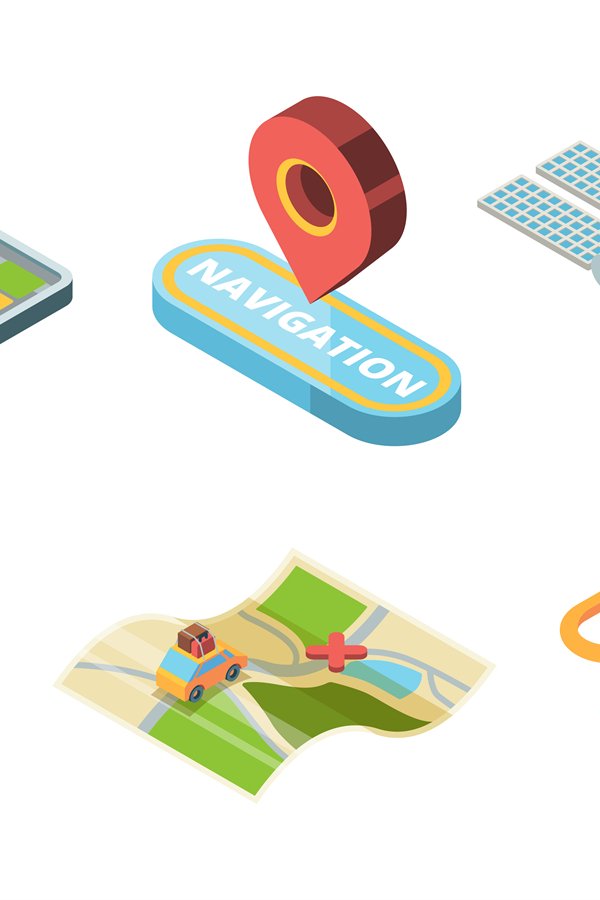 Navigation methods. Road map world navigator for tourism tra