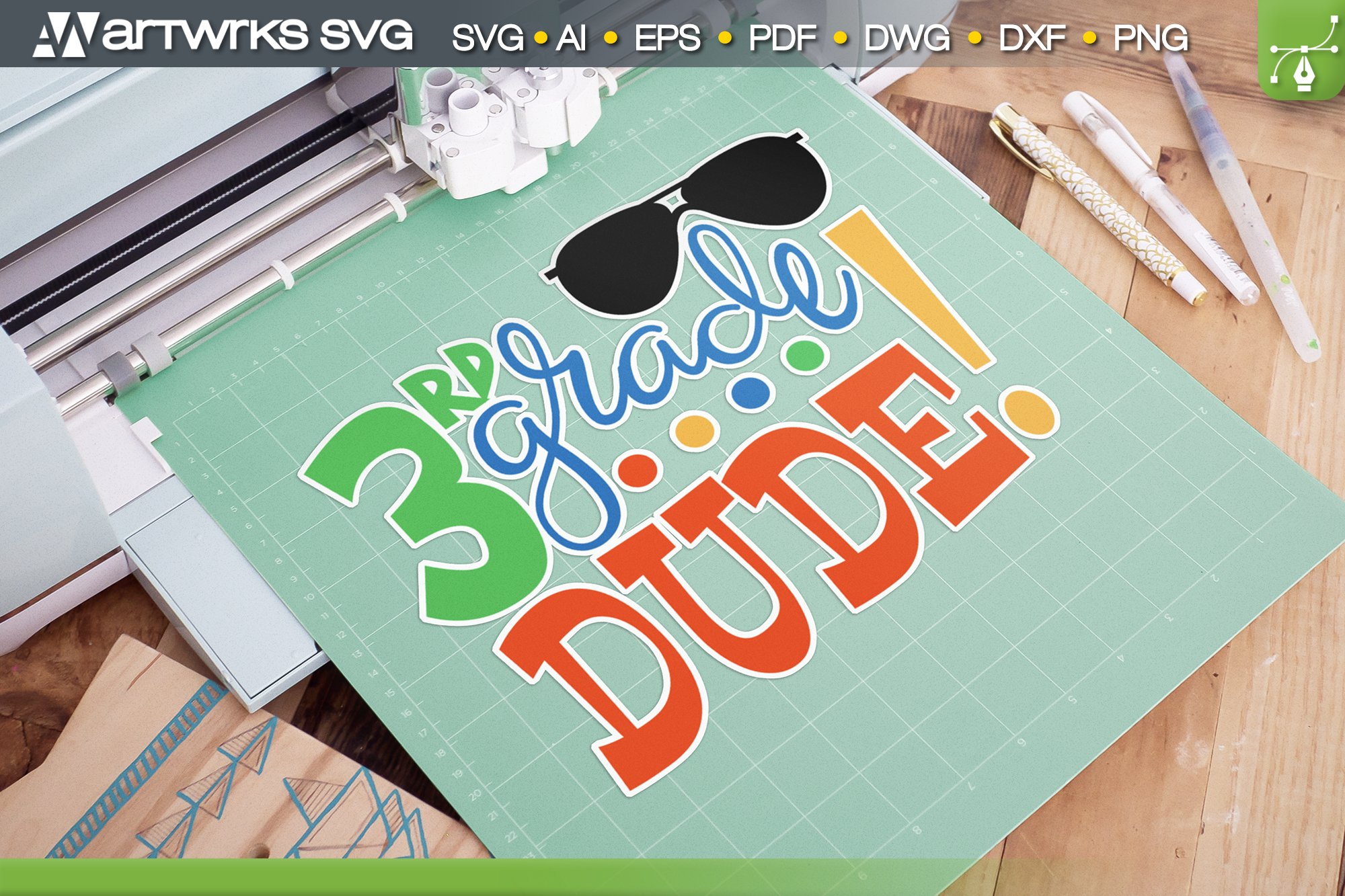 3rd GRADE | Back to school cut file SVG file by ArtWorks SVG