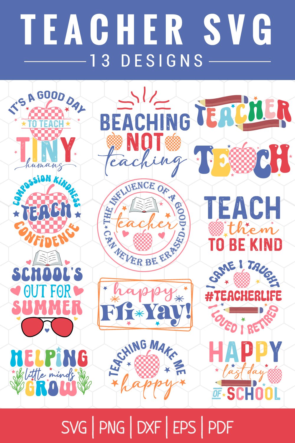 Teacher SVG Bundle, Teacher SVG Designs Bundle
