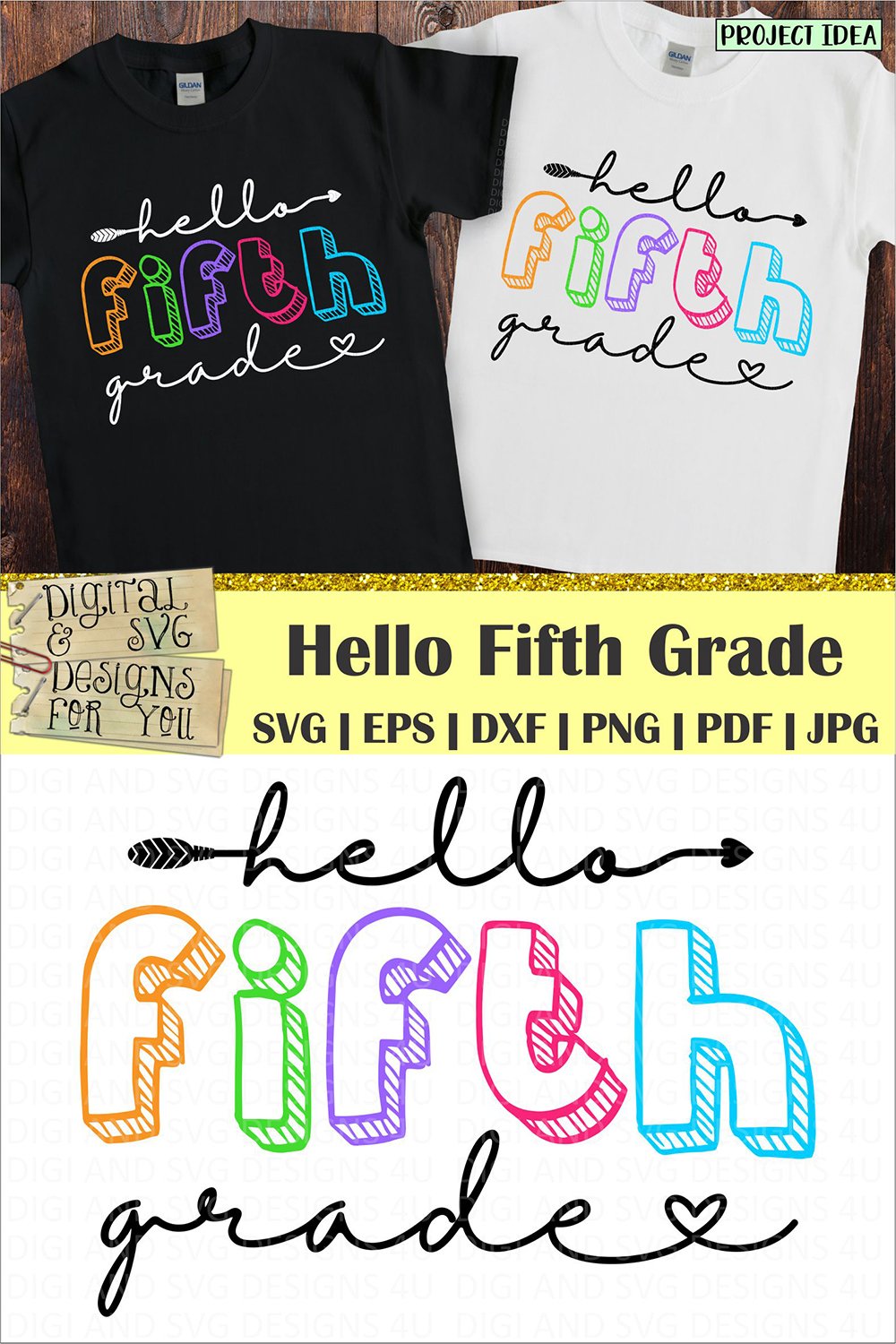 Hello Fifth Grade svg | Back to school | School svg