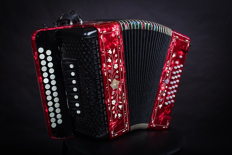 Russian folk instruments. Set of 12 musical instruments