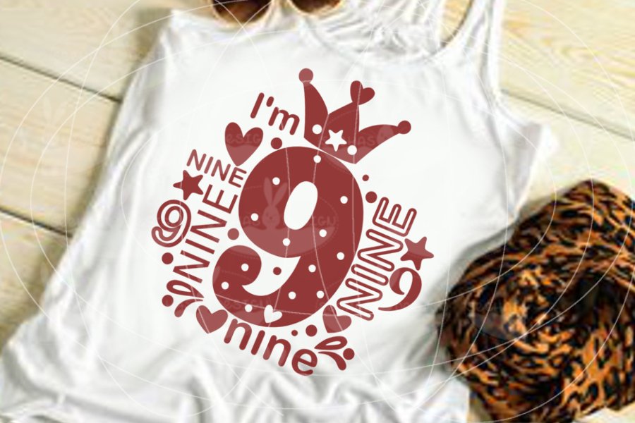 I'm nine cutting file SVG DXF FCM