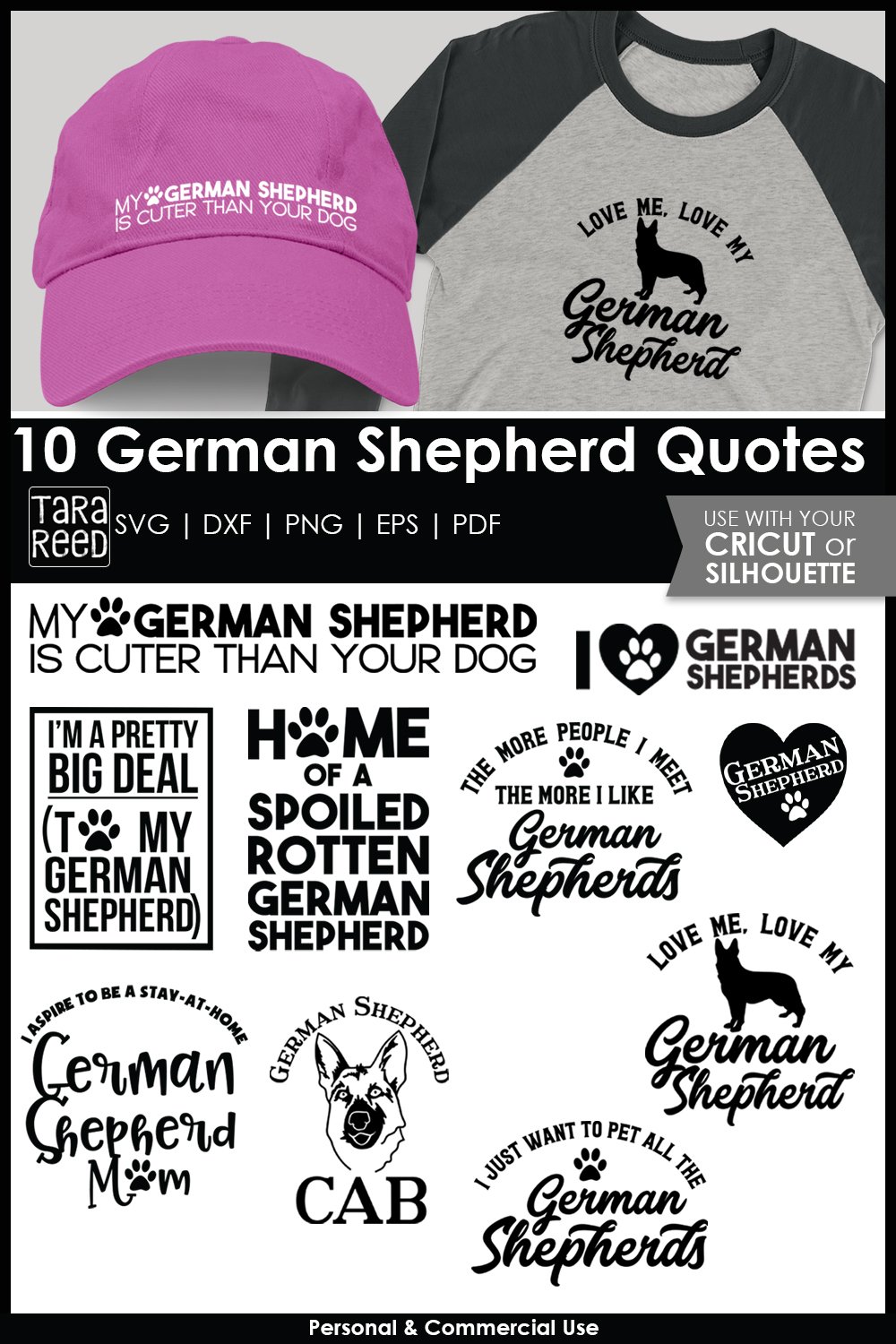 German Shepherd quotes for Cricut and Silhouette