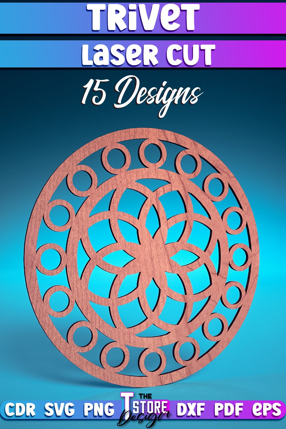 Trivet Laser Cut SVG |Trivet Laser Cut SVG Design| (2642052)
