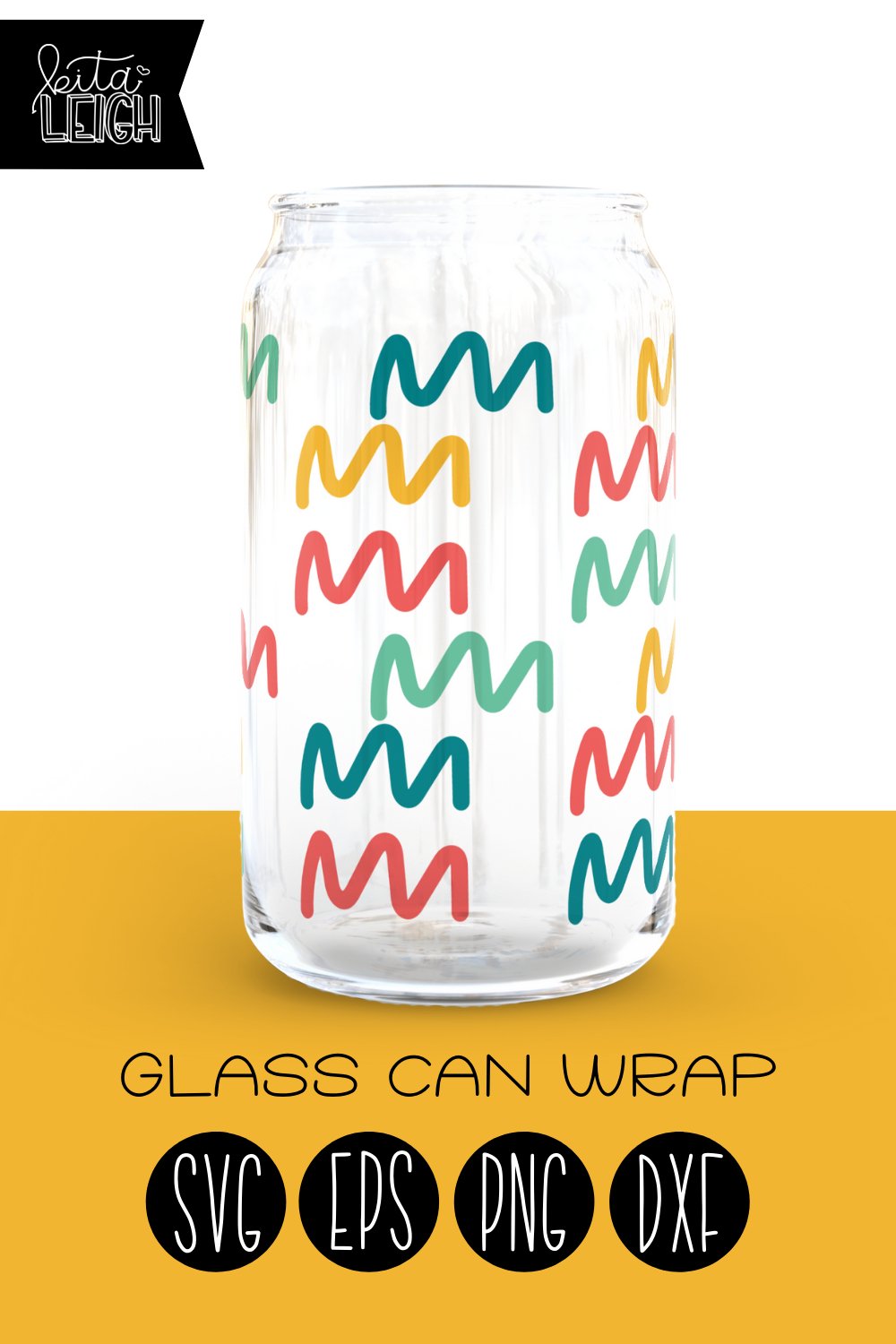Squiggly Wrap SVG | Printable 16oz Cup Design