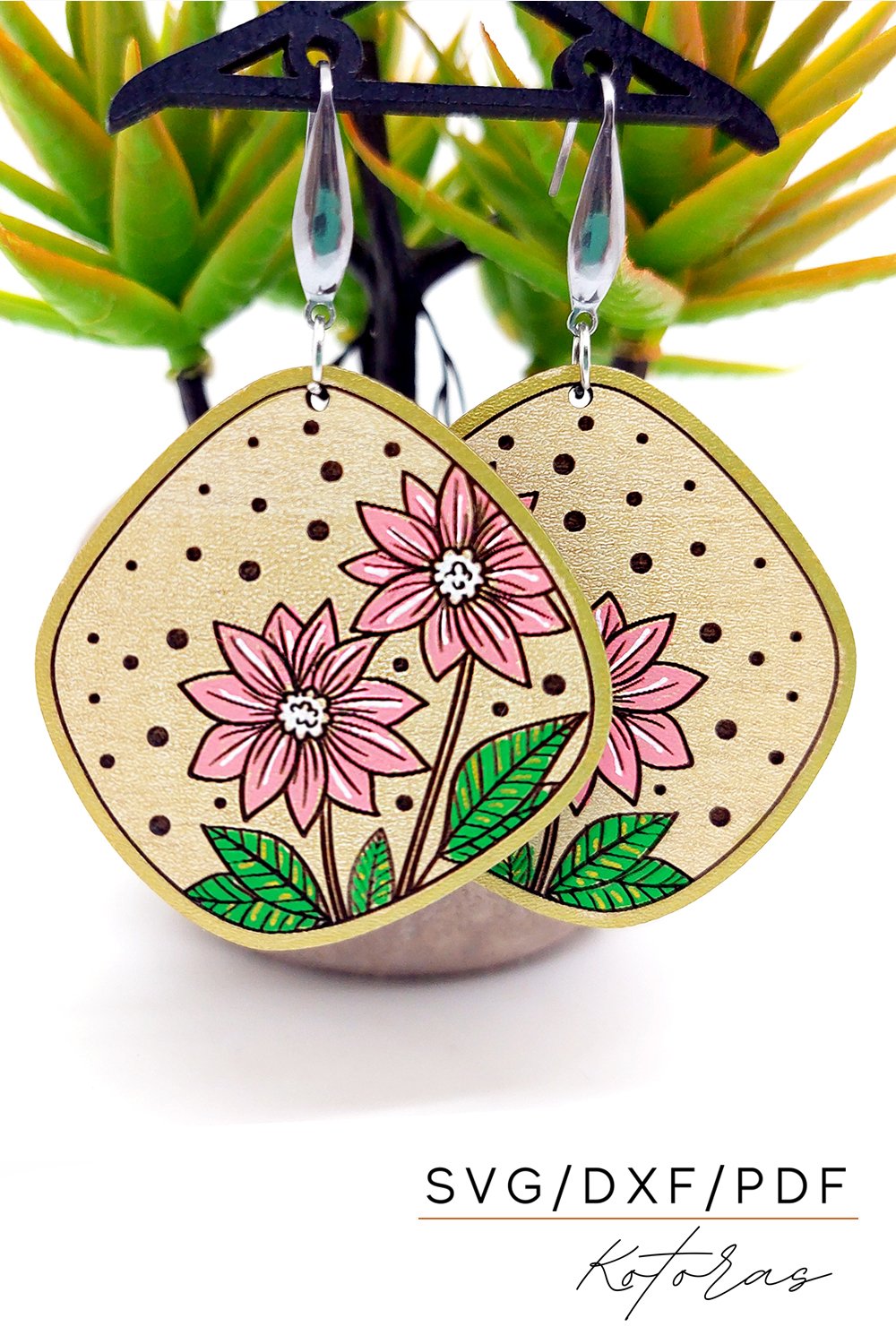 Flower Engraved Earrings Digital Download (2549690)