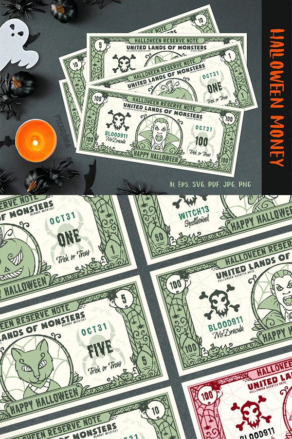Halloween Money Banknotes For Trick or Treaters