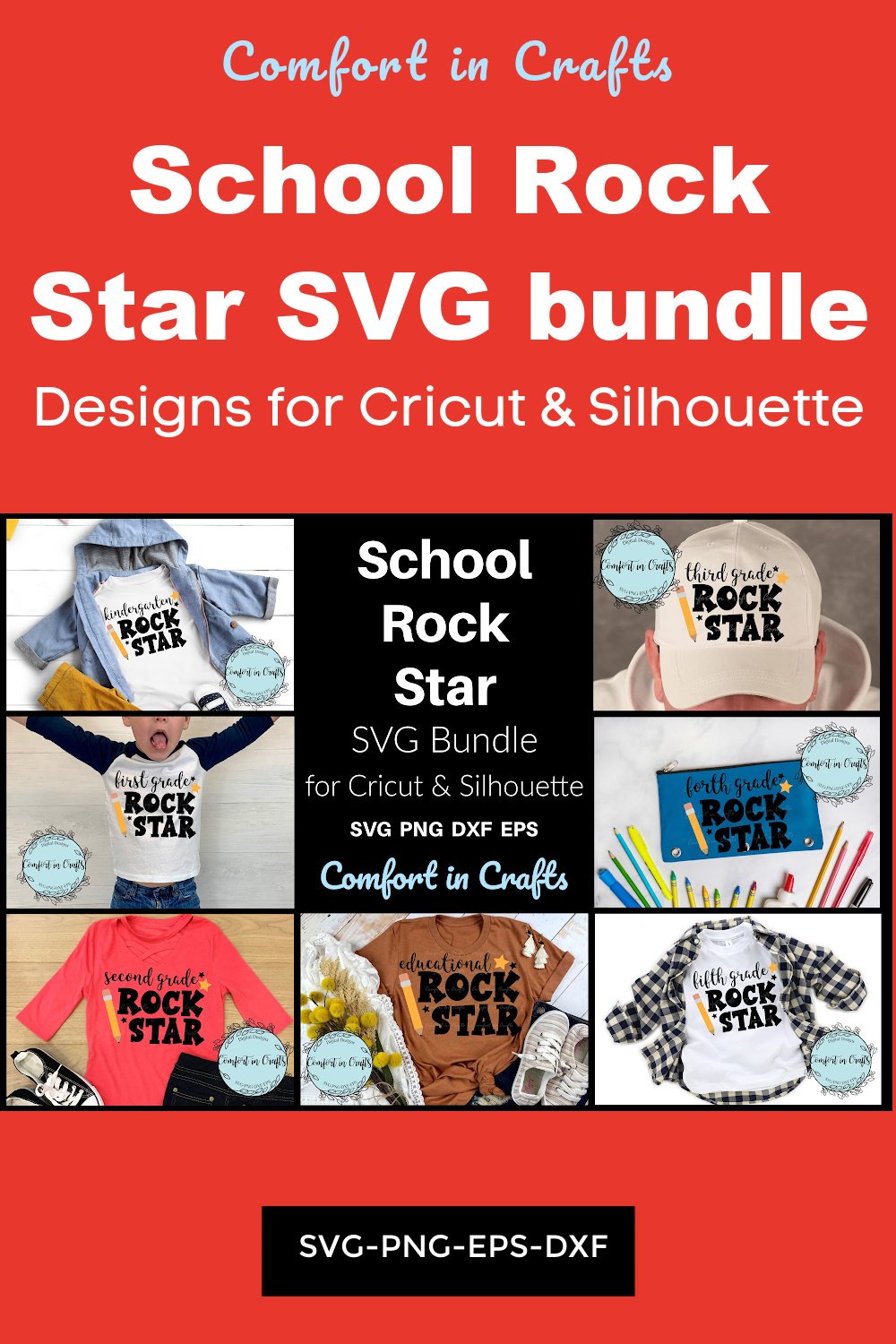 School Rock Star SVG and Sublimation Bundle