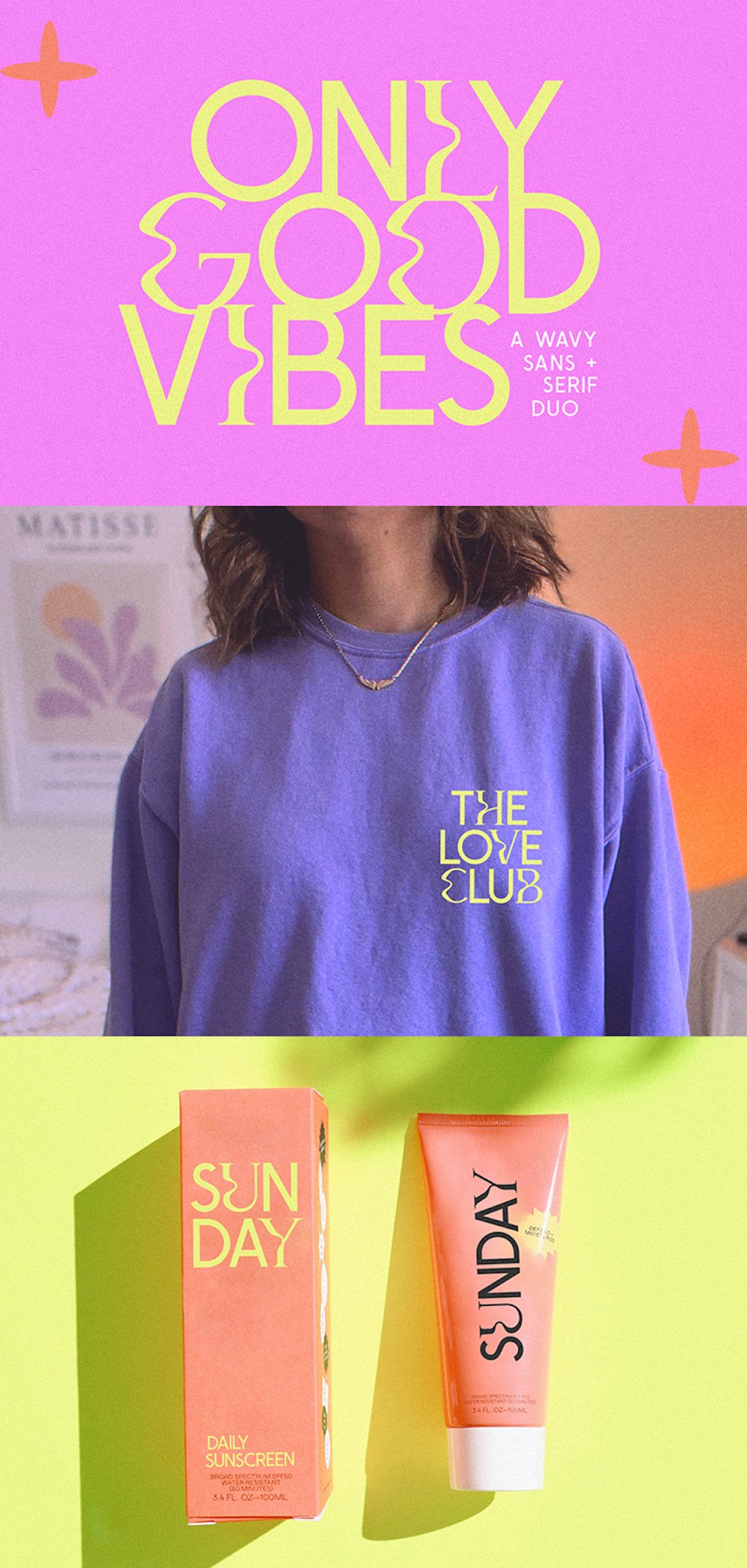 Only Good Vibes - Wavy Sans & Serif Font Duo