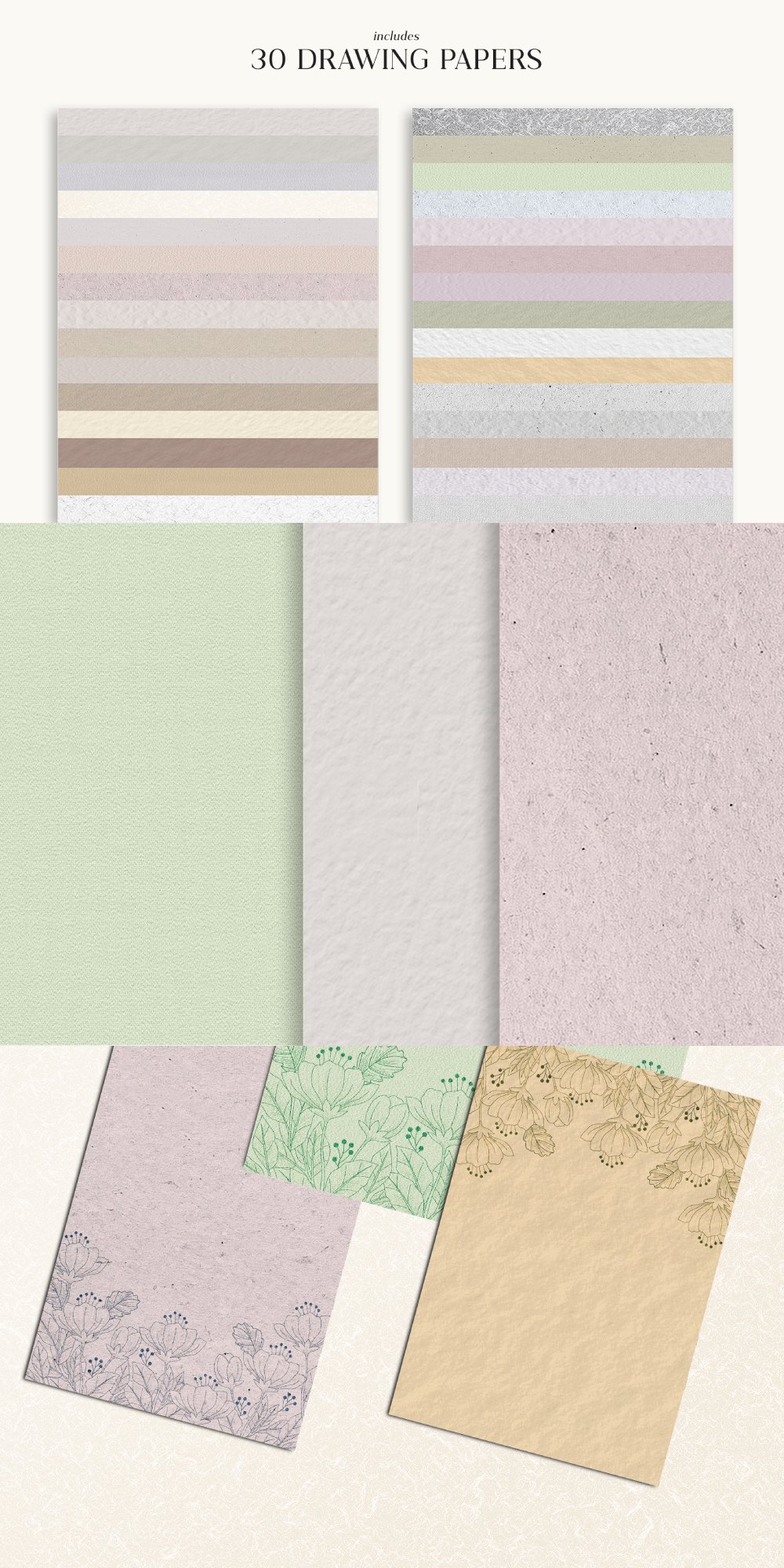 Drawing Paper Textures | 30 Jpeg Background