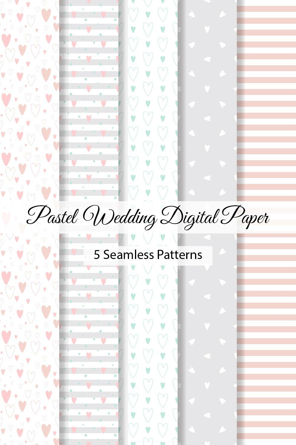 Wedding digital paper|Seamless Pattern Set